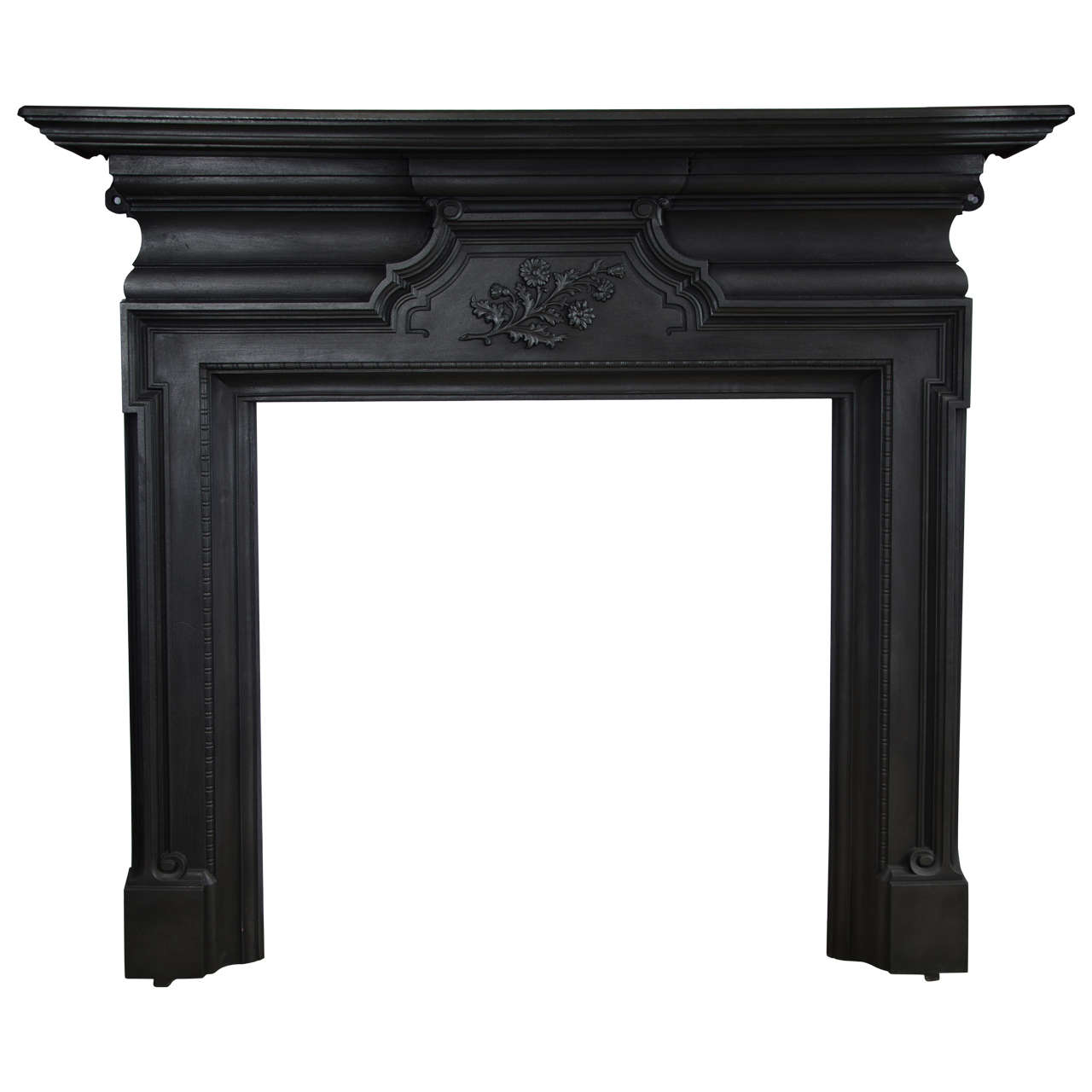 Antique Edwardian Cast Iron Fireplace Surround at 1stDibs