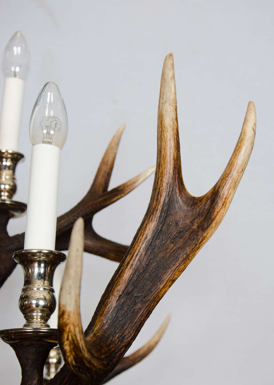 Custom-Made Two-Tier Antler Chandelier at 1stDibs
