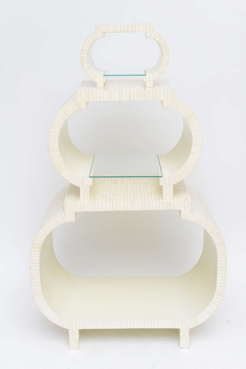 Tessellated Bone Étagère or Nesting Tables by Enrique Garcel For Sale ...