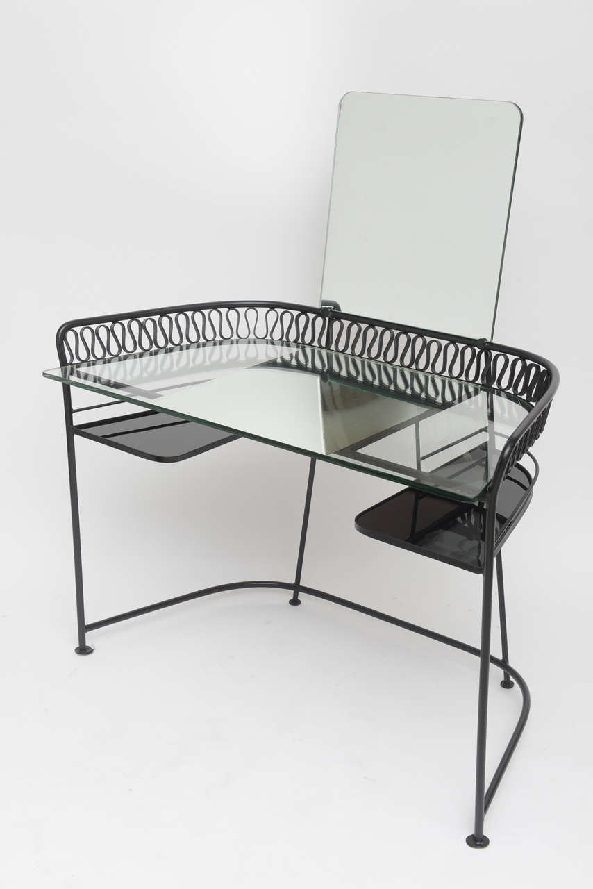 Wrought Iron Dressing Table by John Salterini at 1stDibs | wrought iron ...