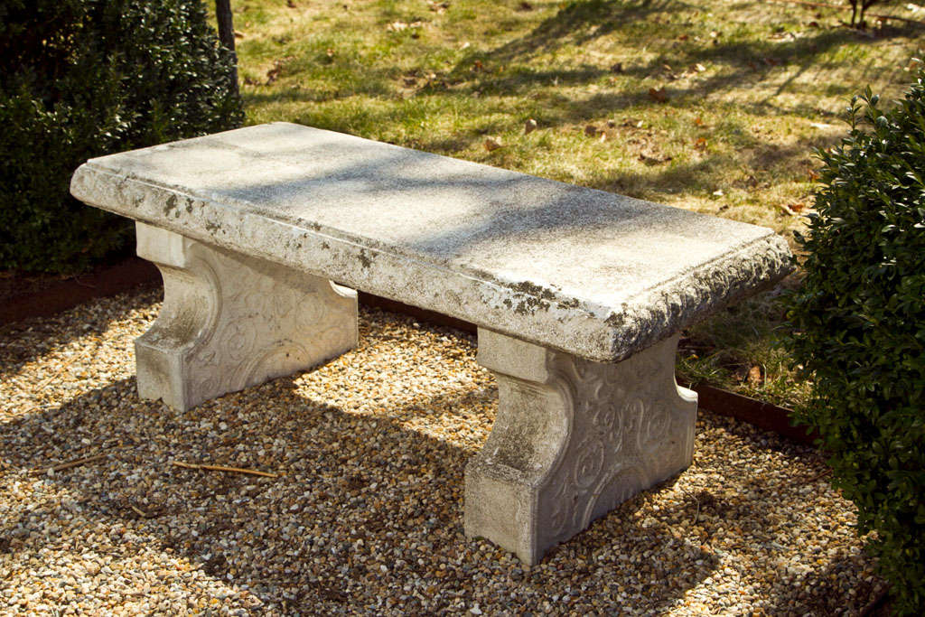 Architectural Cast Stone Bench at 1stDibs