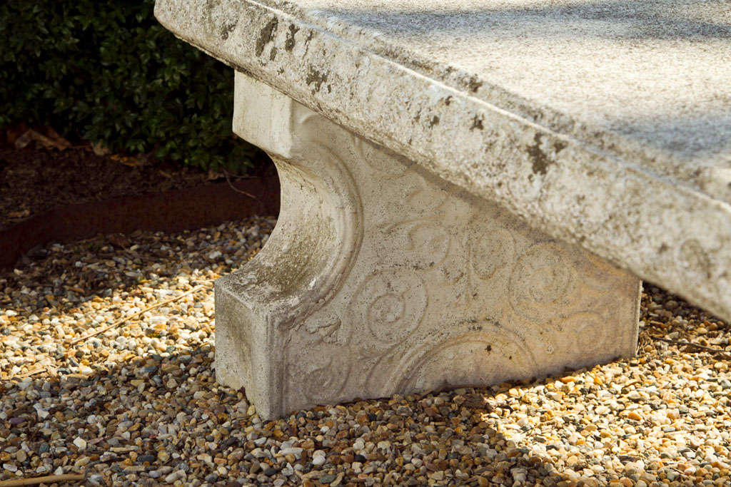 Architectural Cast Stone Bench at 1stDibs