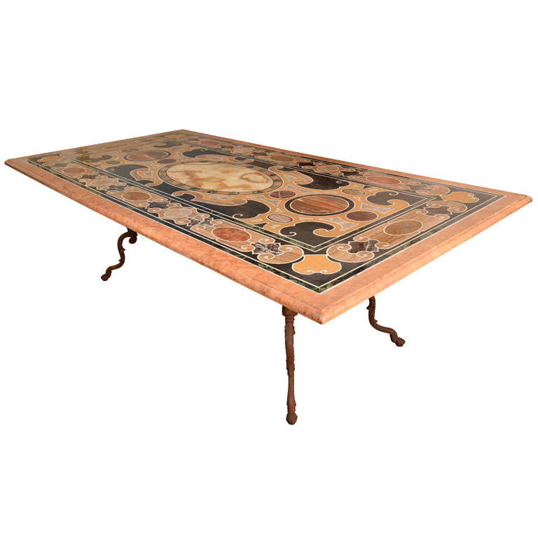 Mid-Century Italian Hand Painted Dining Table For Sale at 1stDibs ...