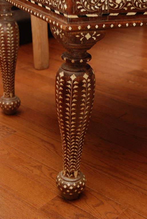 Indian Table with Inlaid Design For Sale at 1stDibs