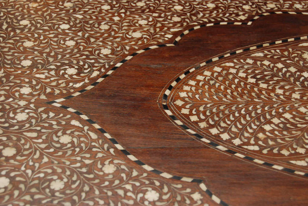 Indian Table with Inlaid Design For Sale at 1stDibs