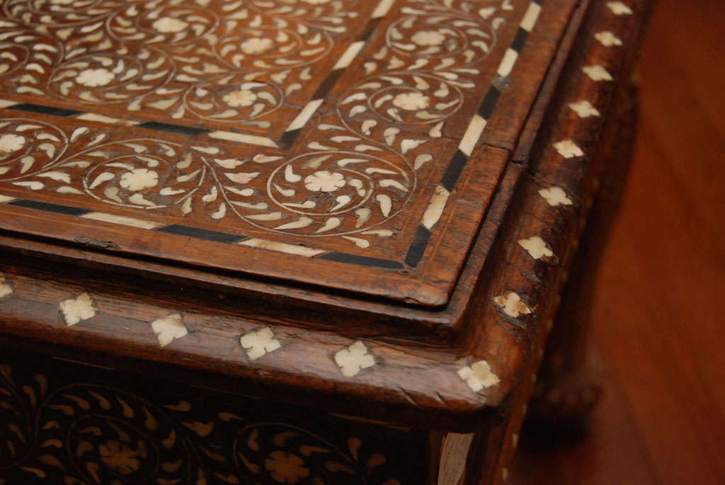 Indian Table with Inlaid Design For Sale at 1stDibs