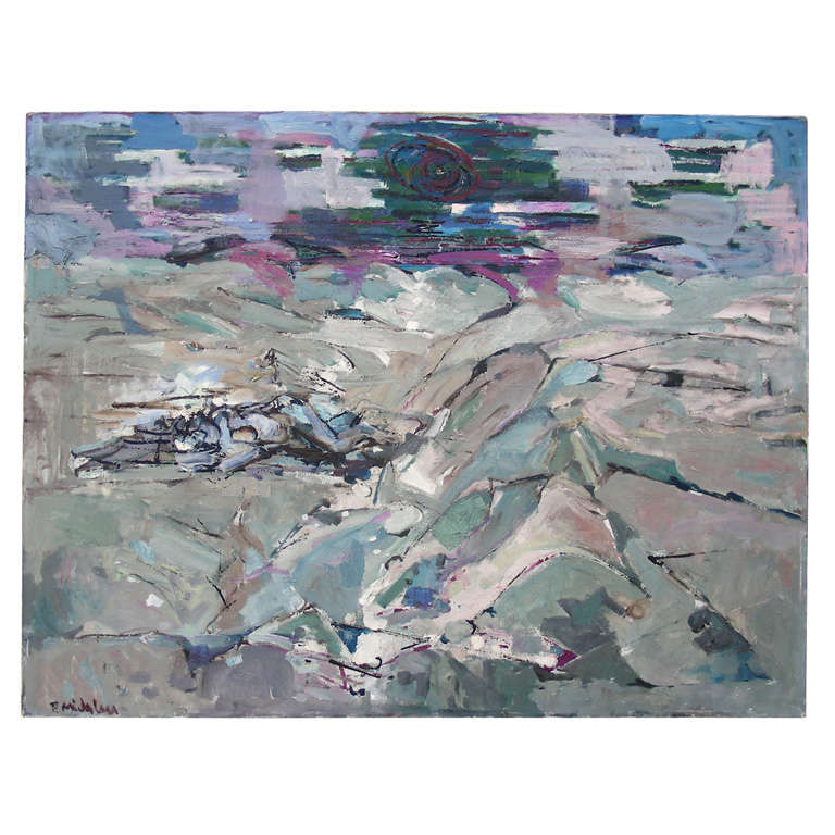 1950s Painting Signed by Peter Midgley For Sale at 1stDibs