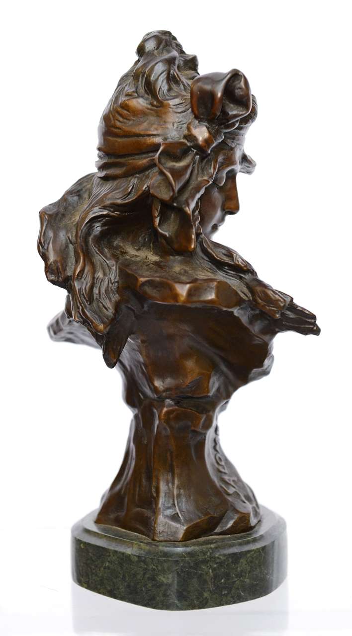 "salome" Art Nouveau Bronze Bust Signed Foretay at 1stDibs | salome ...
