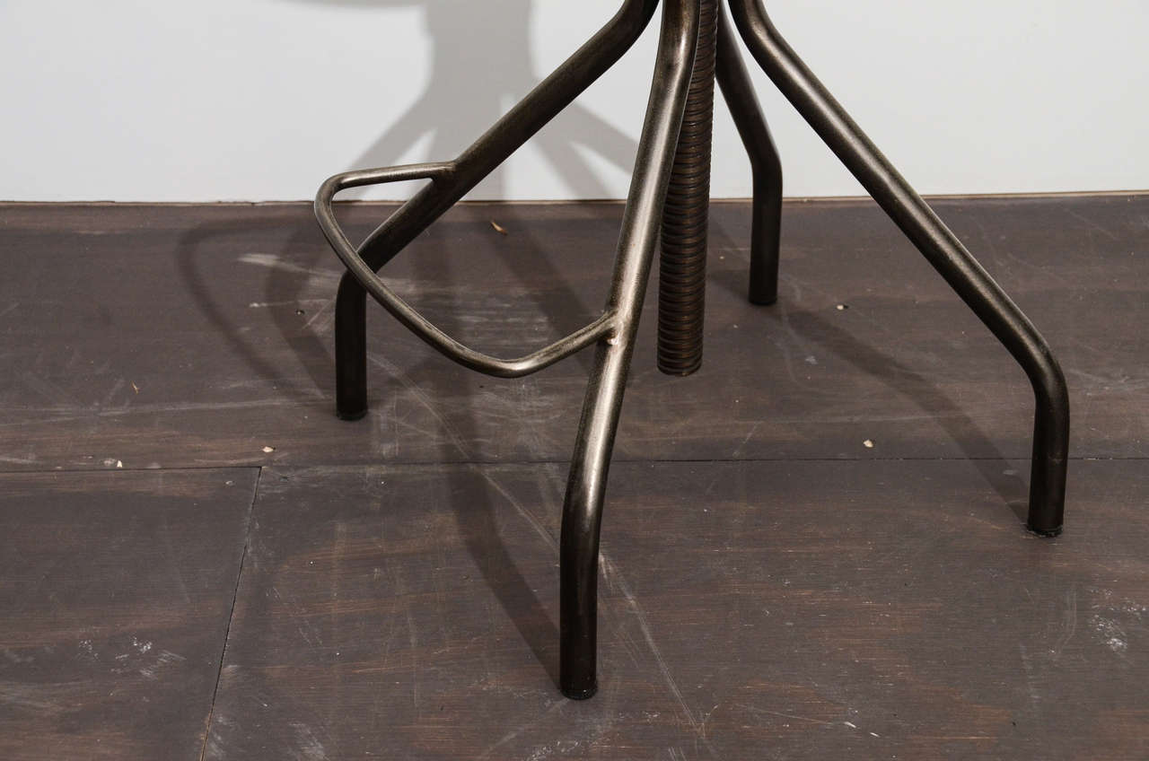 Industrial Stool with Adjustable Wooden Screw Top at 1stDibs | screw ...