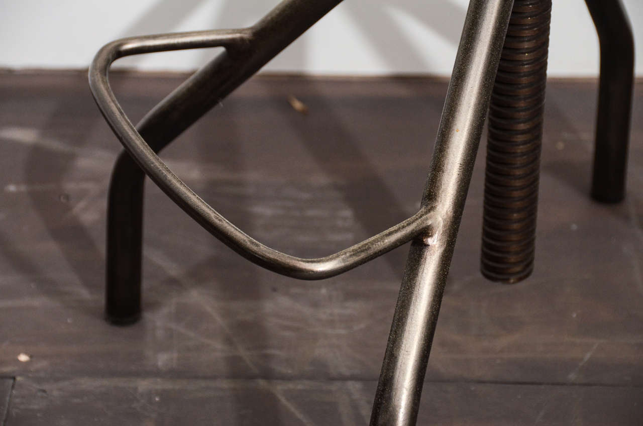 Industrial Stool with Adjustable Wooden Screw Top at 1stDibs | screw ...