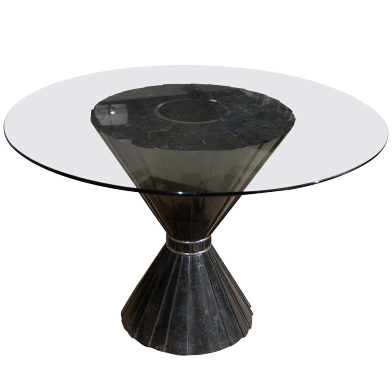 Mid Century Marble Table Base at 1stDibs