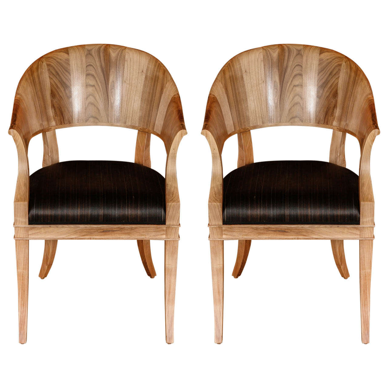 Bleached Walnut French Art Deco Style Chairs For Sale at 1stDibs | art ...