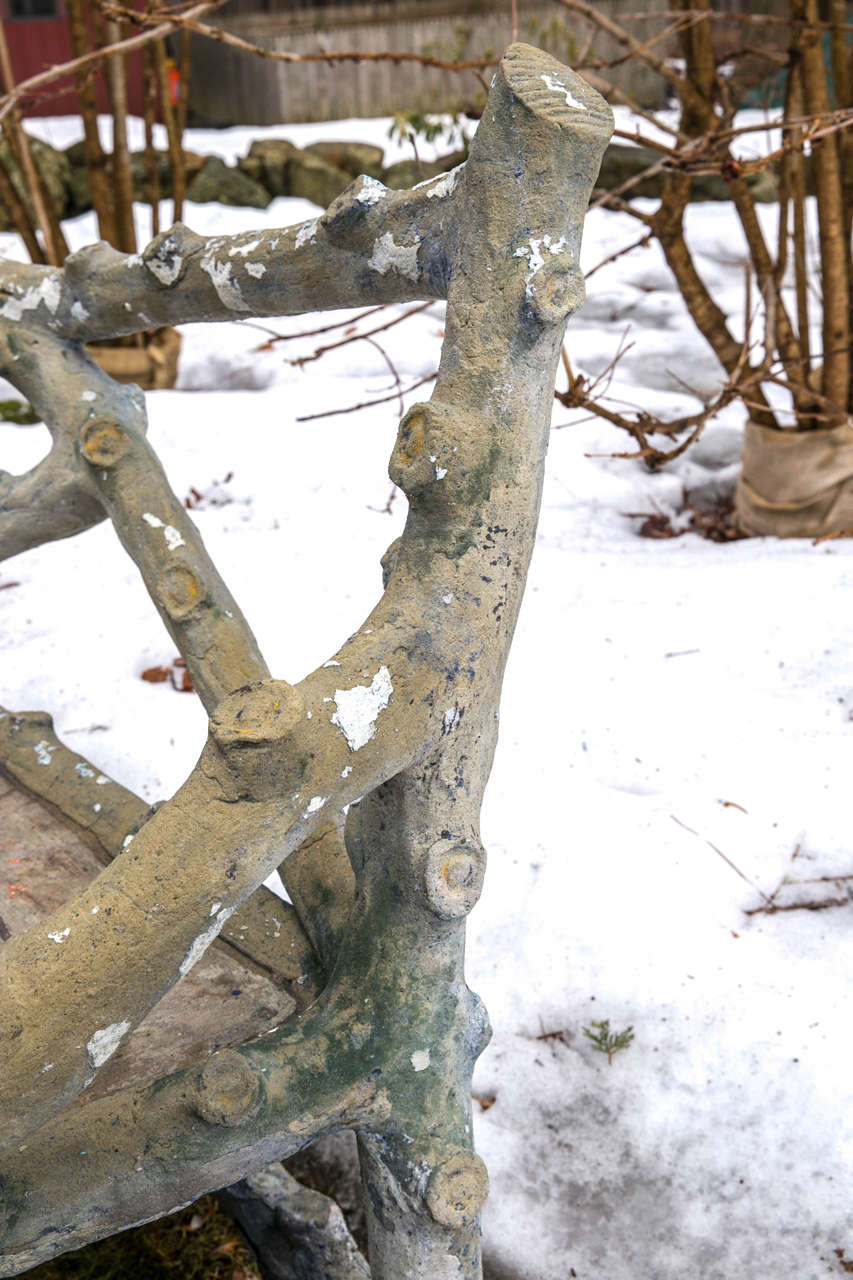 Faux Bois Naturalistic Bench at 1stDibs | faux bois bench
