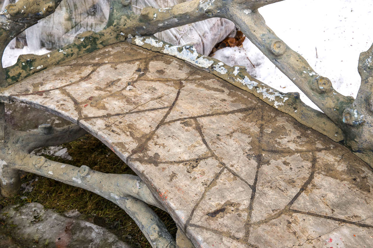 Faux Bois Naturalistic Bench at 1stDibs | faux bois bench