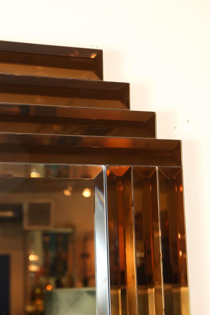 Stunning Faceted Mirror and Console at 1stdibs