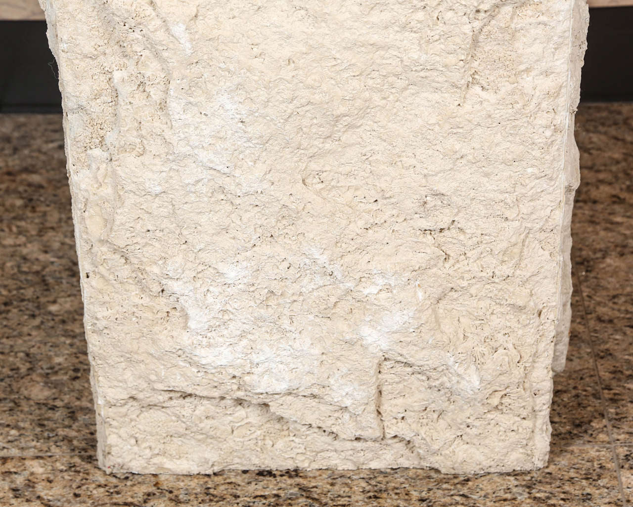 Large Rough-Hewn Travertine Pedestals by Steve Chase at 1stDibs