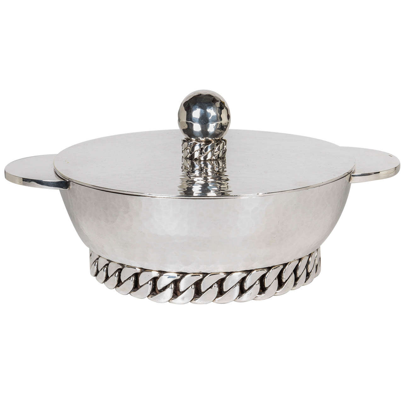 Jean Despres, French Art Deco Modernist Covered Centerpiece, circa 1940 ...