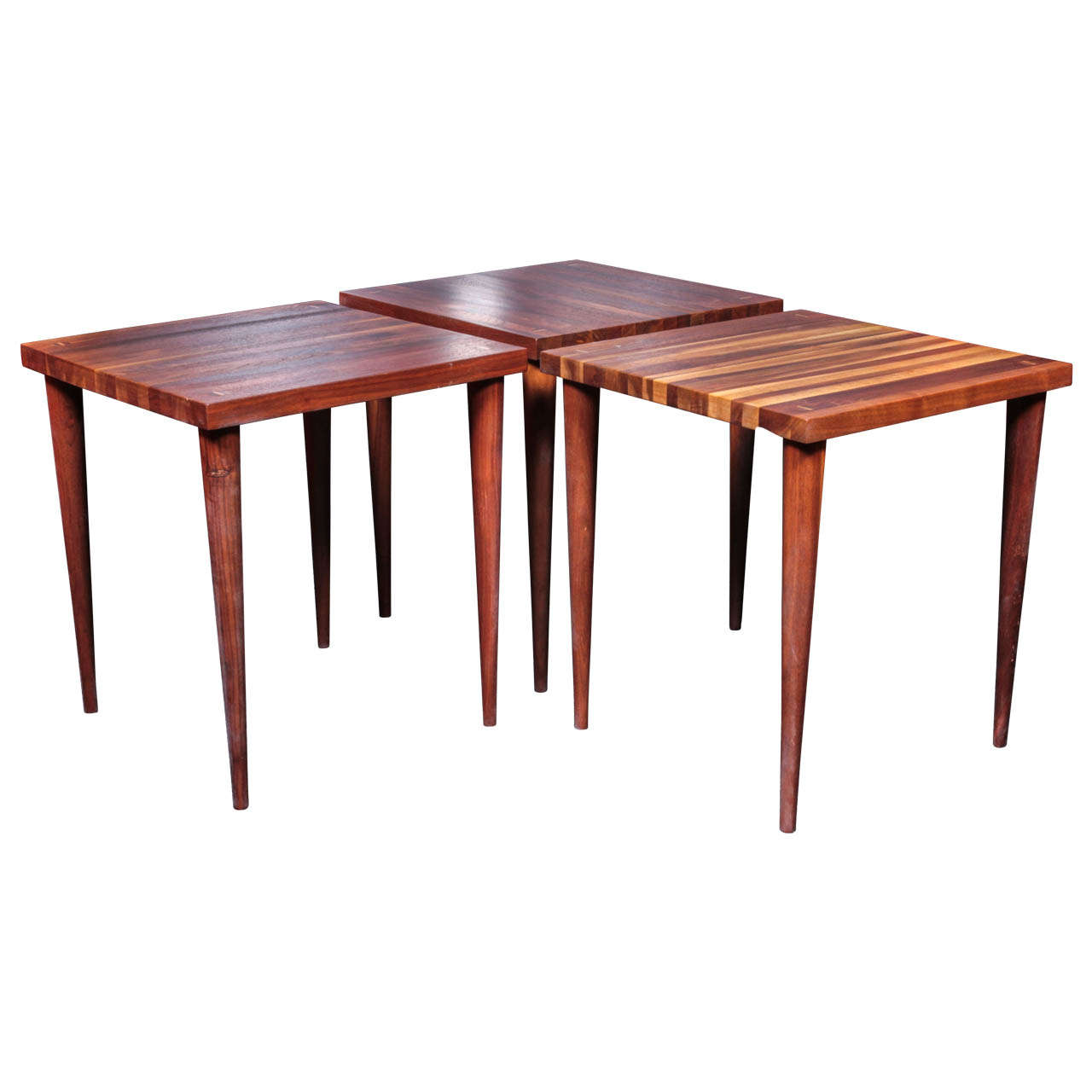 Set of 3 Solid Vintage Walnut Stacking Tables by Mel Smilow at 1stDibs ...