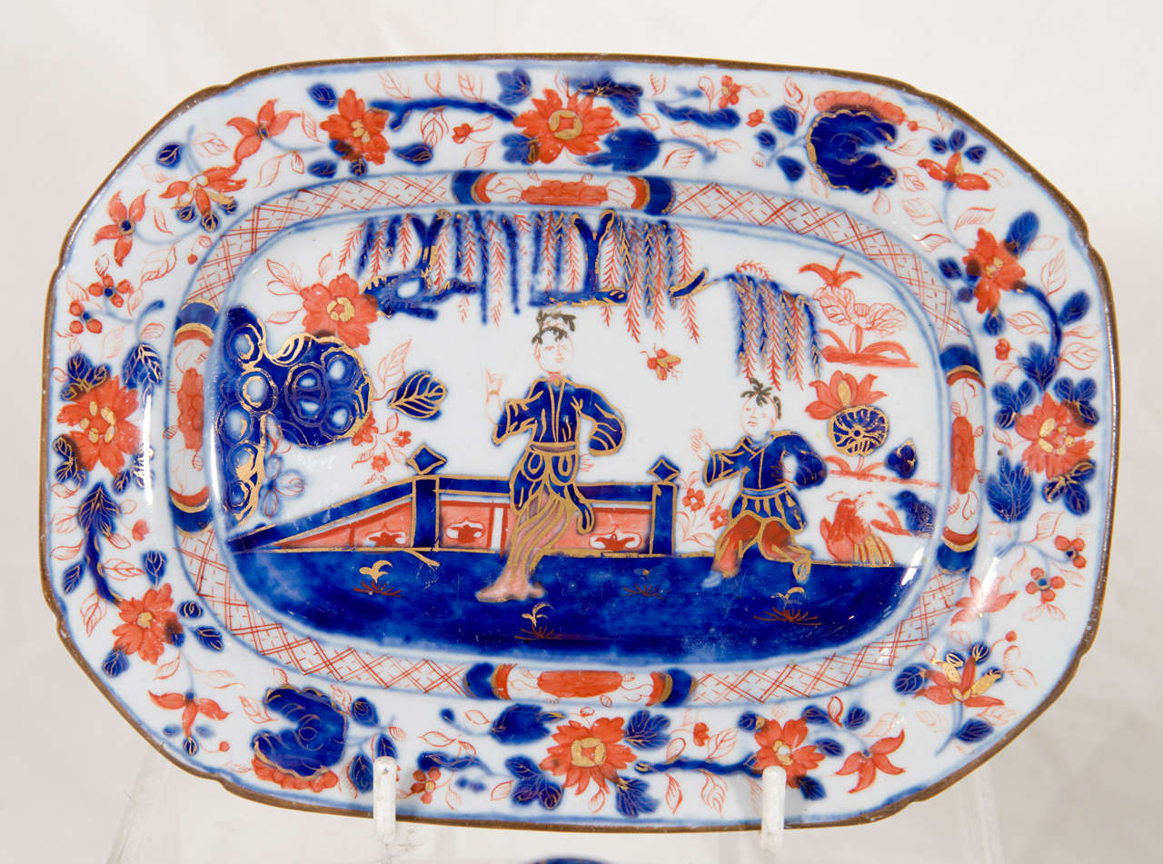 Pair of Antique Imari Tureens with a Chinoiserie Design of Imari Colors ...