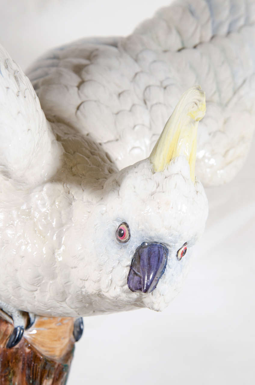 Large Antique Porcelain Cockatoo Sculpture Royal Worcester Made circa ...