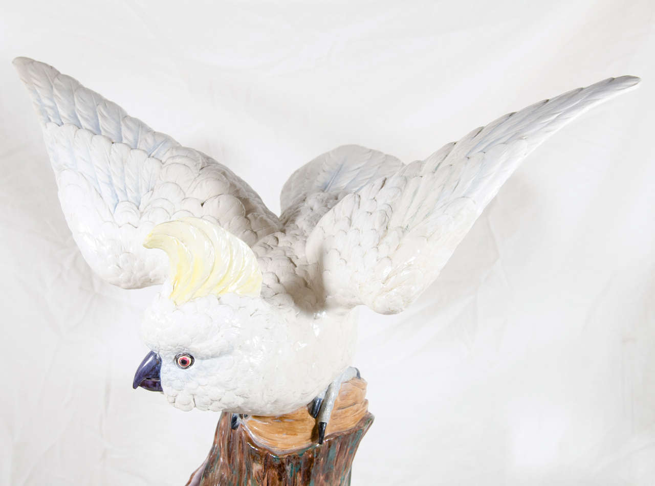 Large Antique Porcelain Cockatoo Sculpture Royal Worcester Made circa ...