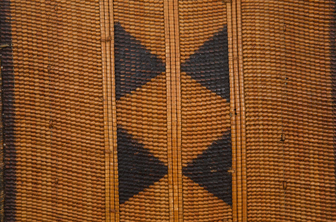 Early 20th Century African Poto Tribal Wicker Shield, Congo at 1stdibs