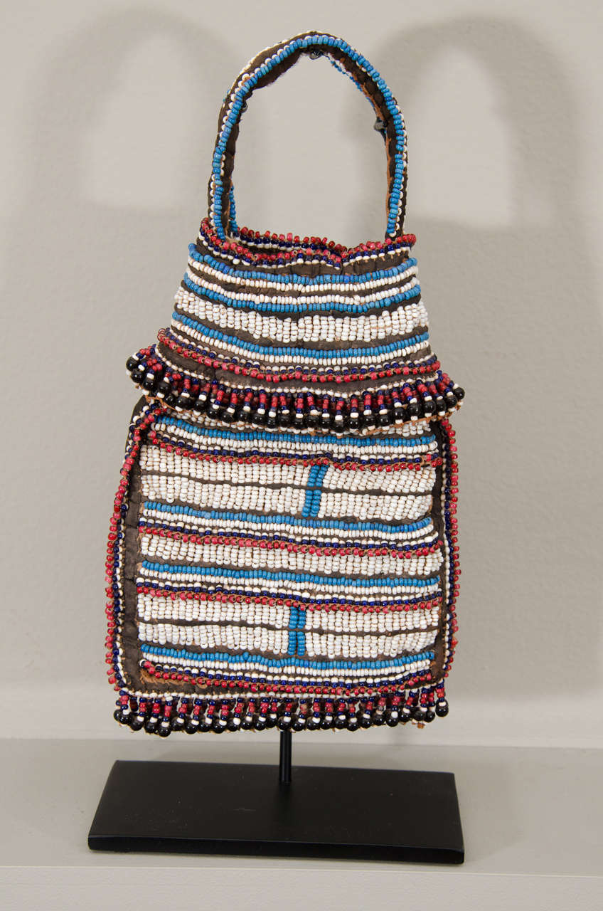 19th Century Tribal Beaded Tobacco Bag, South Africa at 1stDibs ...