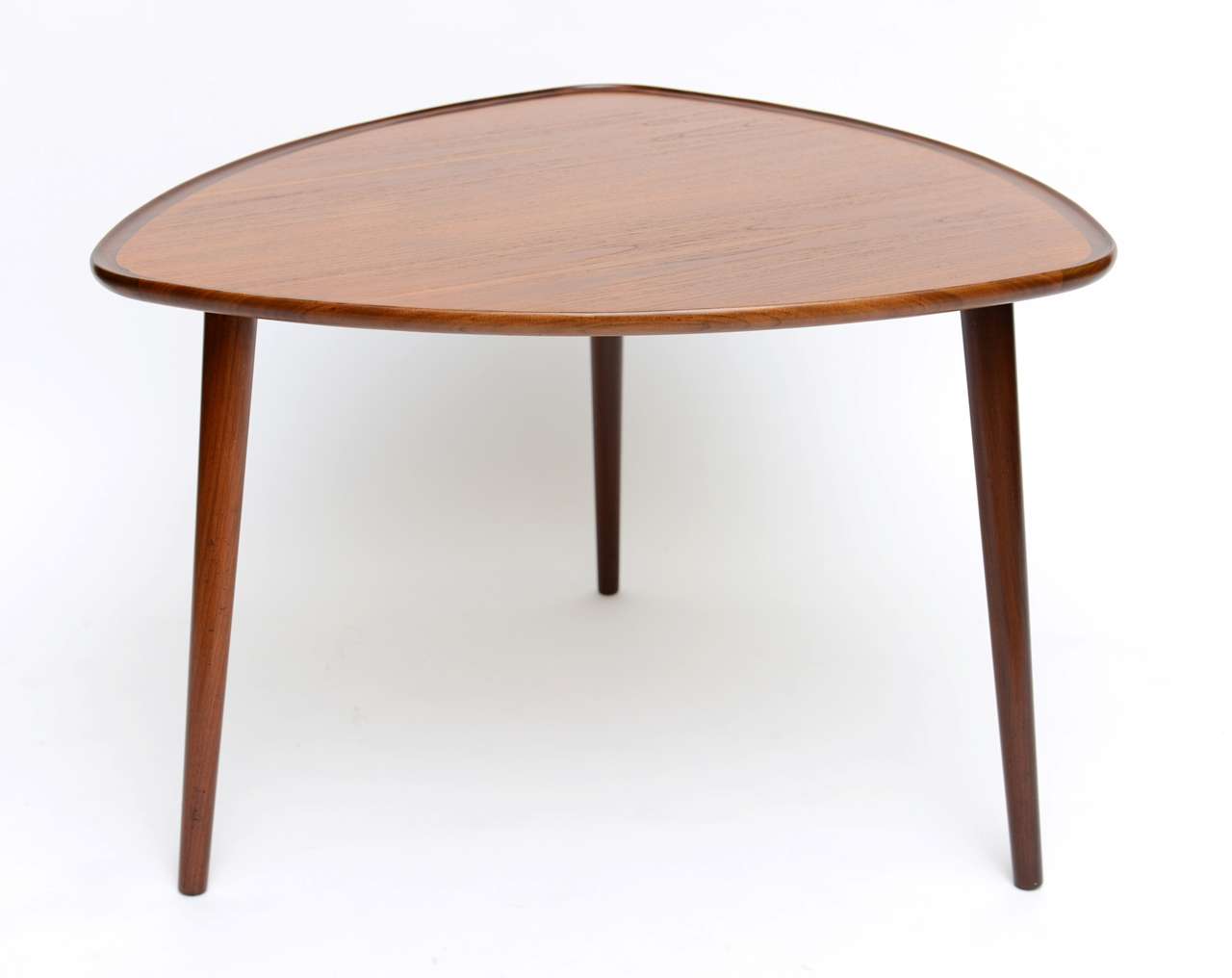 Exceptional Danish Teak and Rosewood Triangular Table at 1stDibs