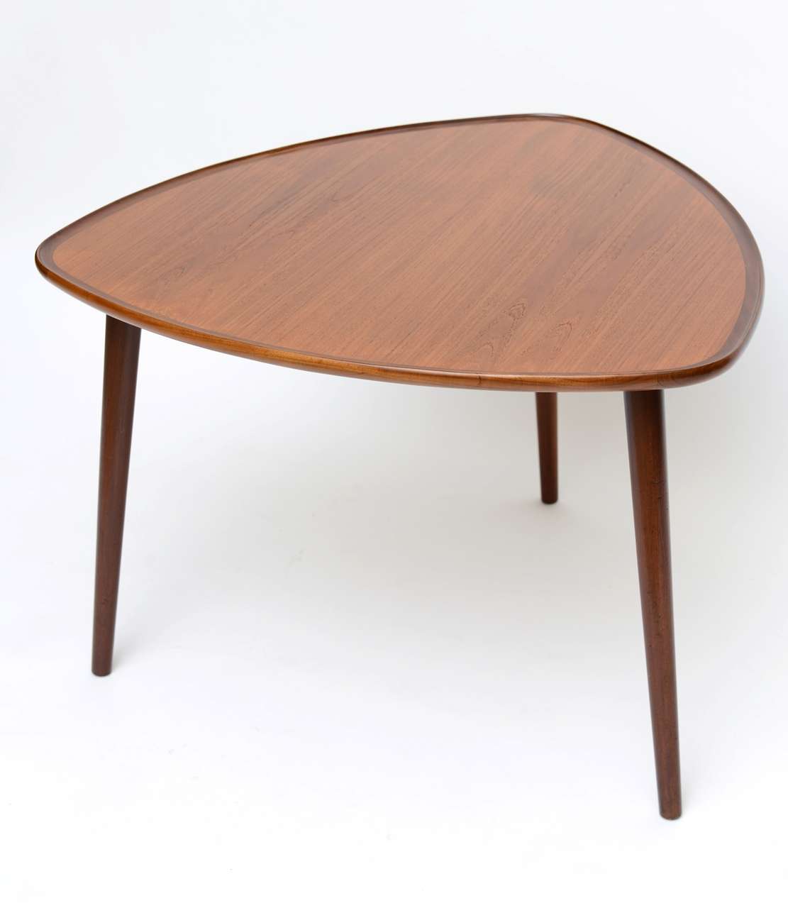 Exceptional Danish Teak and Rosewood Triangular Table at 1stDibs