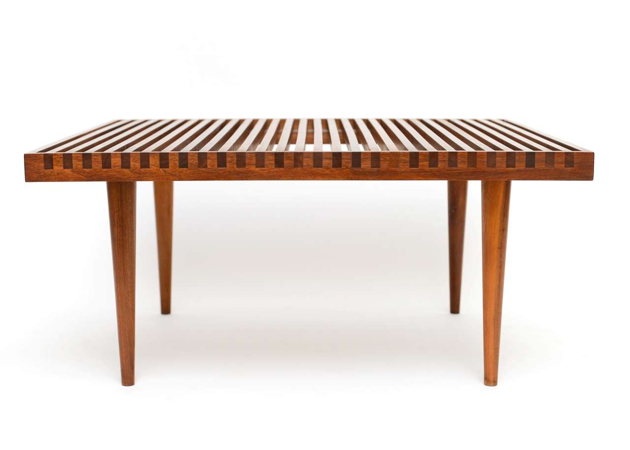 Rare Fine Danish Teak Slat Top Cocktail Coffee Table at 1stDibs ...
