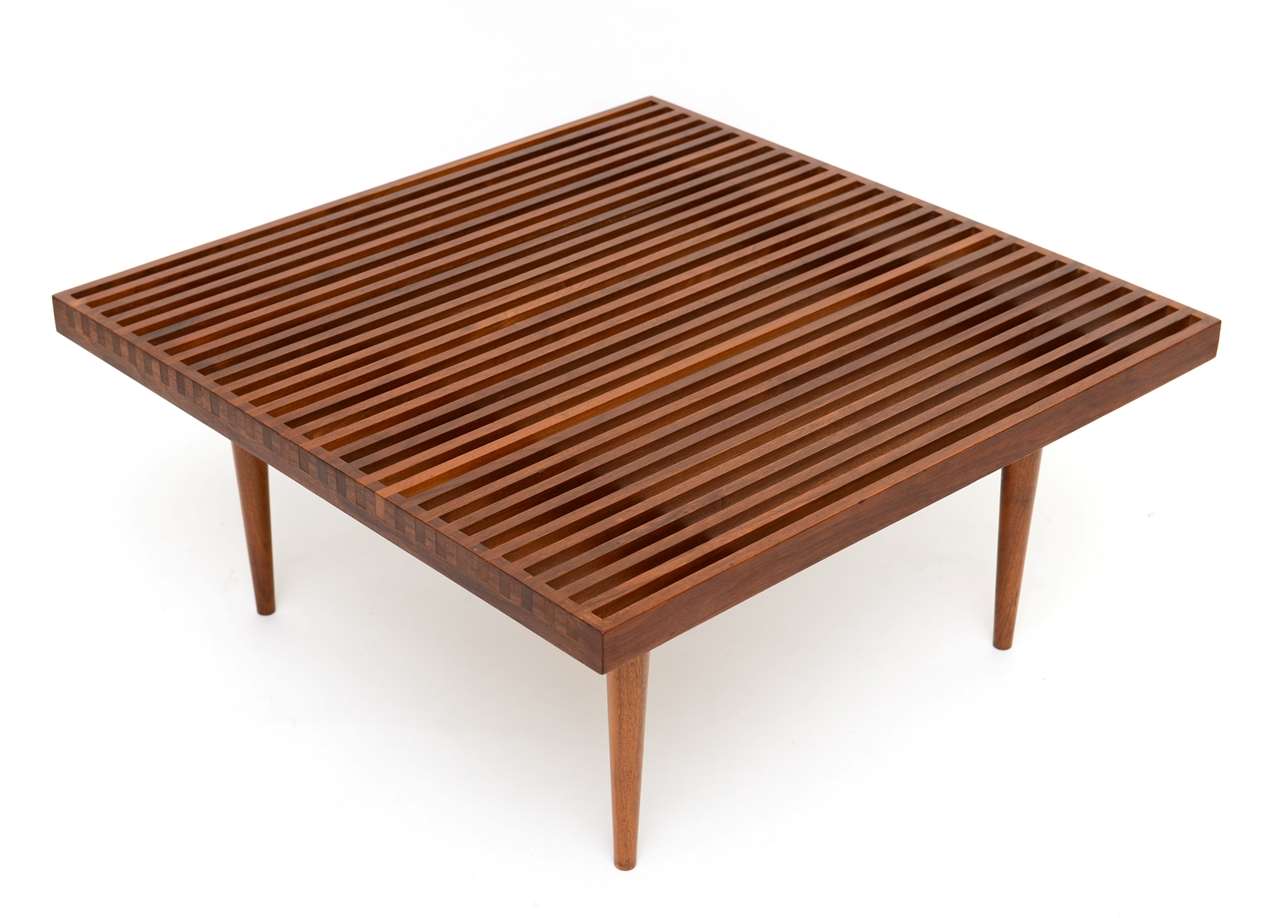 Rare Fine Danish Teak Slat Top Cocktail Coffee Table at 1stDibs ...