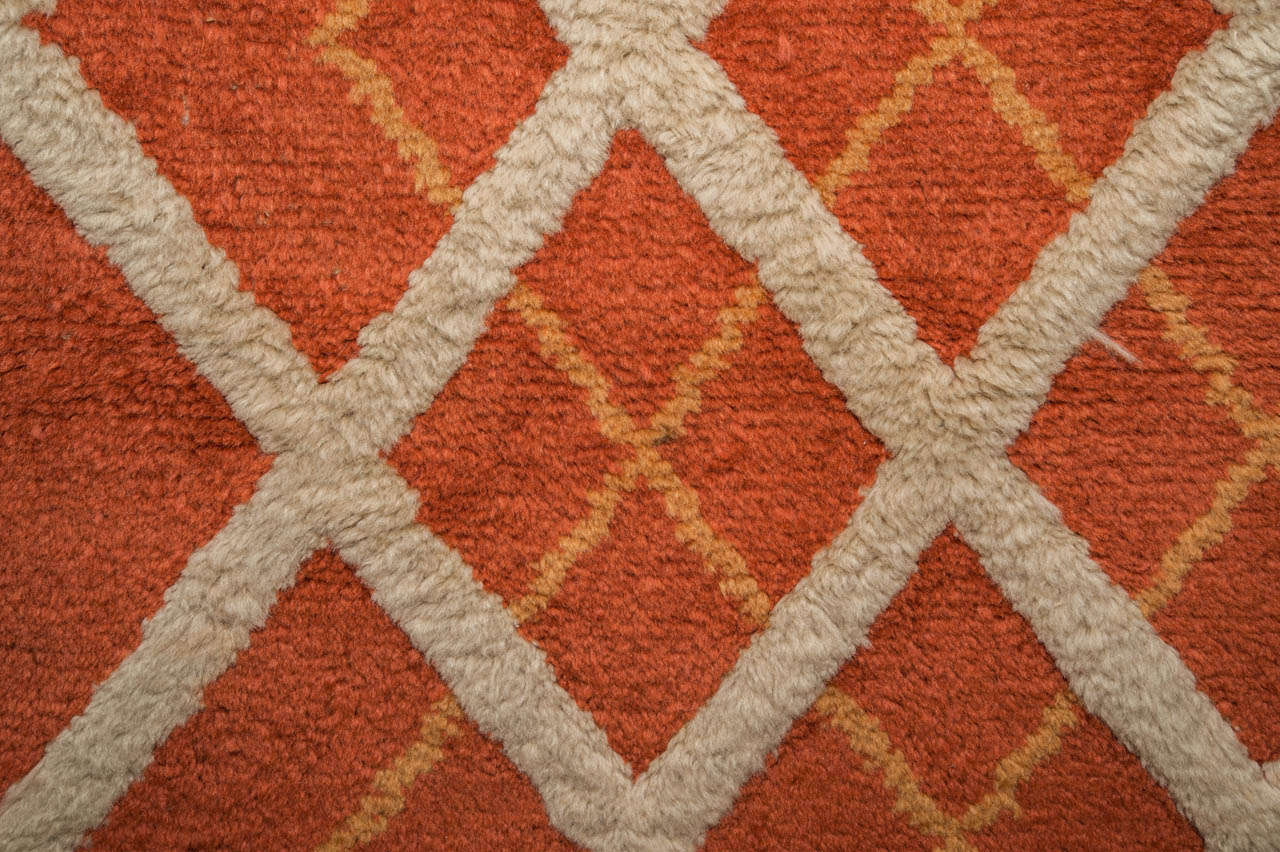 Antique French Geometric Art Deco Rug For Sale at 1stDibs