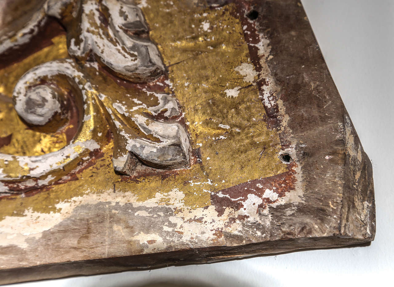 17th Century Baroque Carved Wood Fragment at 1stDibs