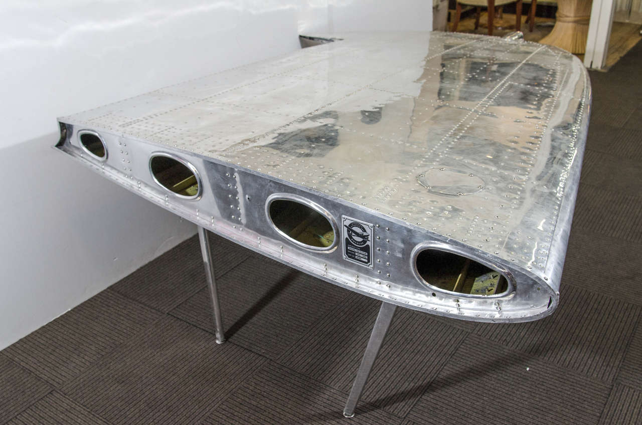 Vintage World War ii Dakota DC-3 Airplane Wing Table at 1stDibs