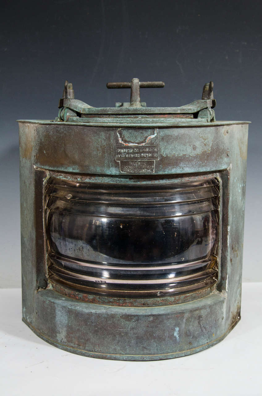 Antique Pair of Ship Lanterns with Original Red and Green Lenses For ...