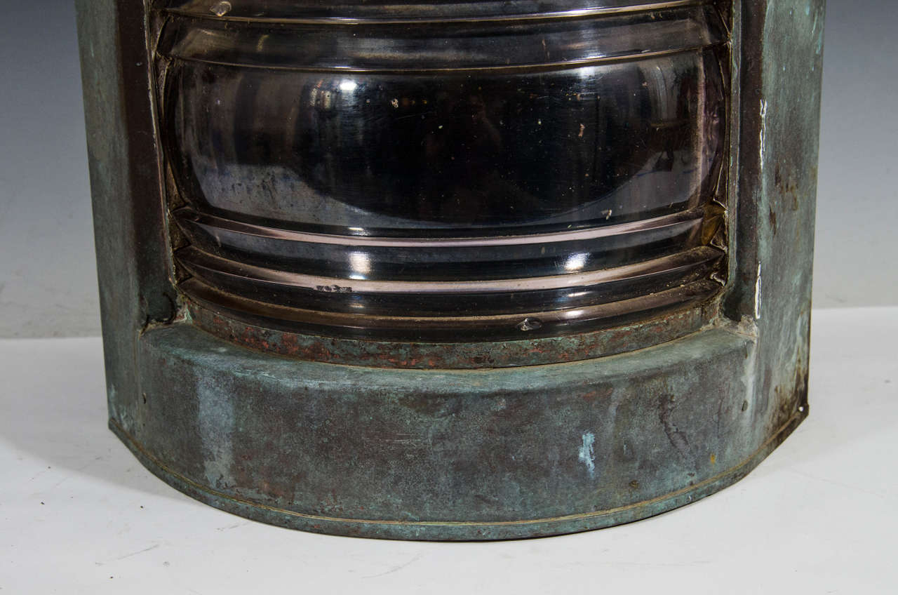 Antique Pair of Ship Lanterns with Original Red and Green Lenses For ...