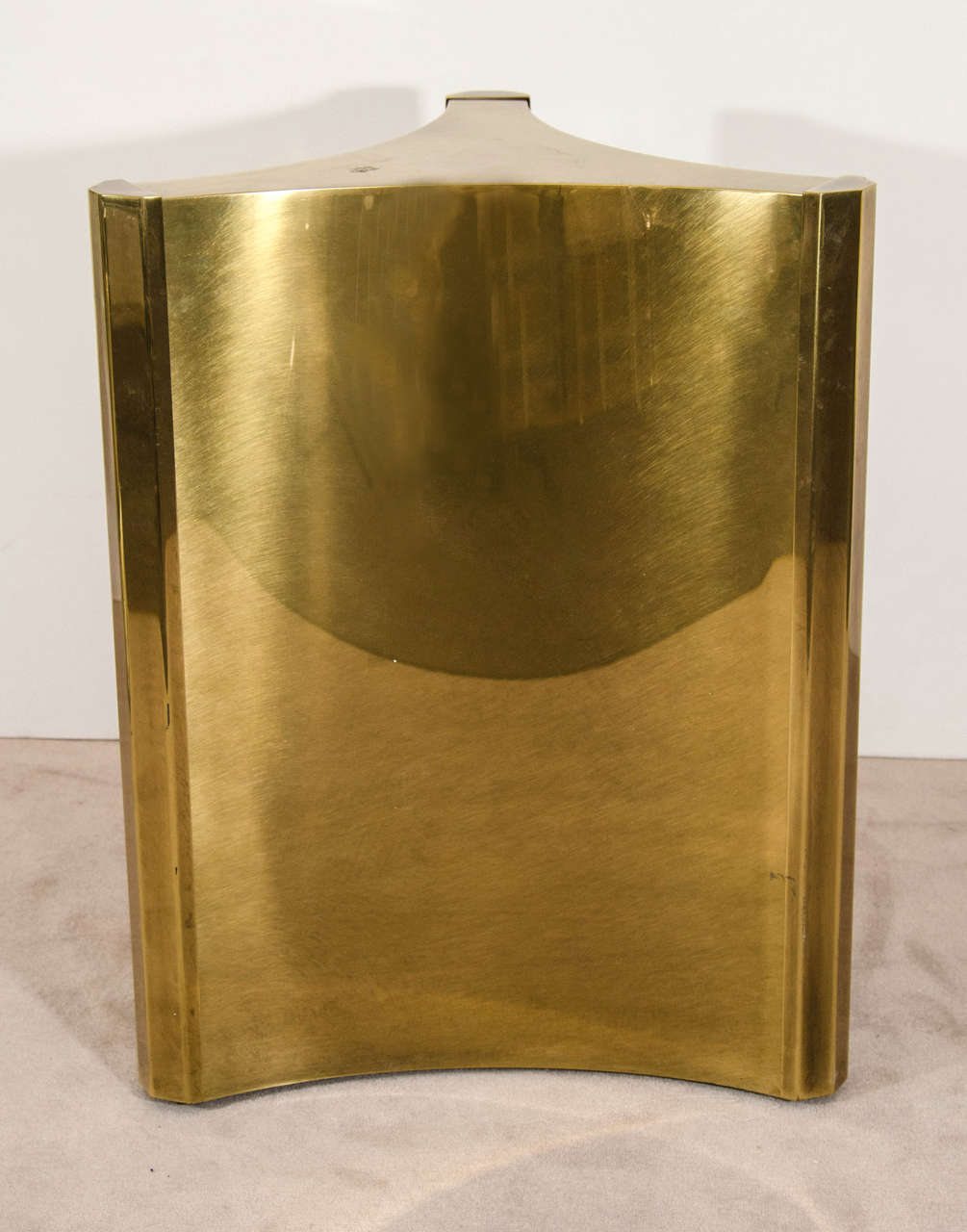 Midcentury Pair of Brass Triangulate Dining Table Bases by Mastercraft ...