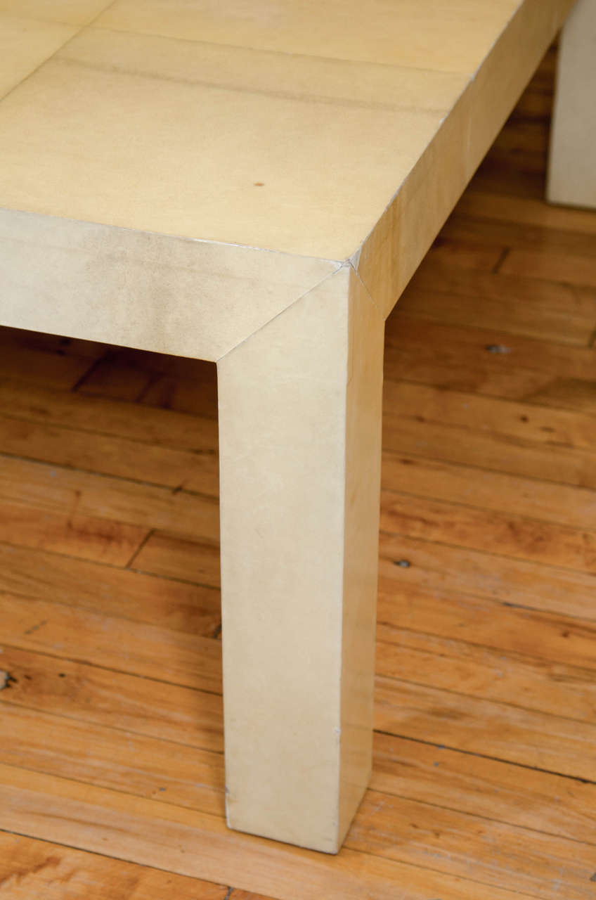Midcentury Goatskin Parchment Coffee Table Inspired by Karl Springer at ...