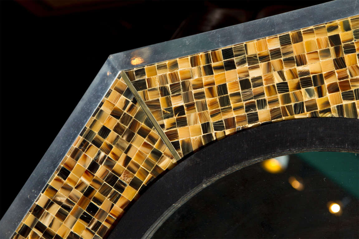 Bone and Tortoise Shell Octagonal Mirrors By Anthony Redmile For Sale ...