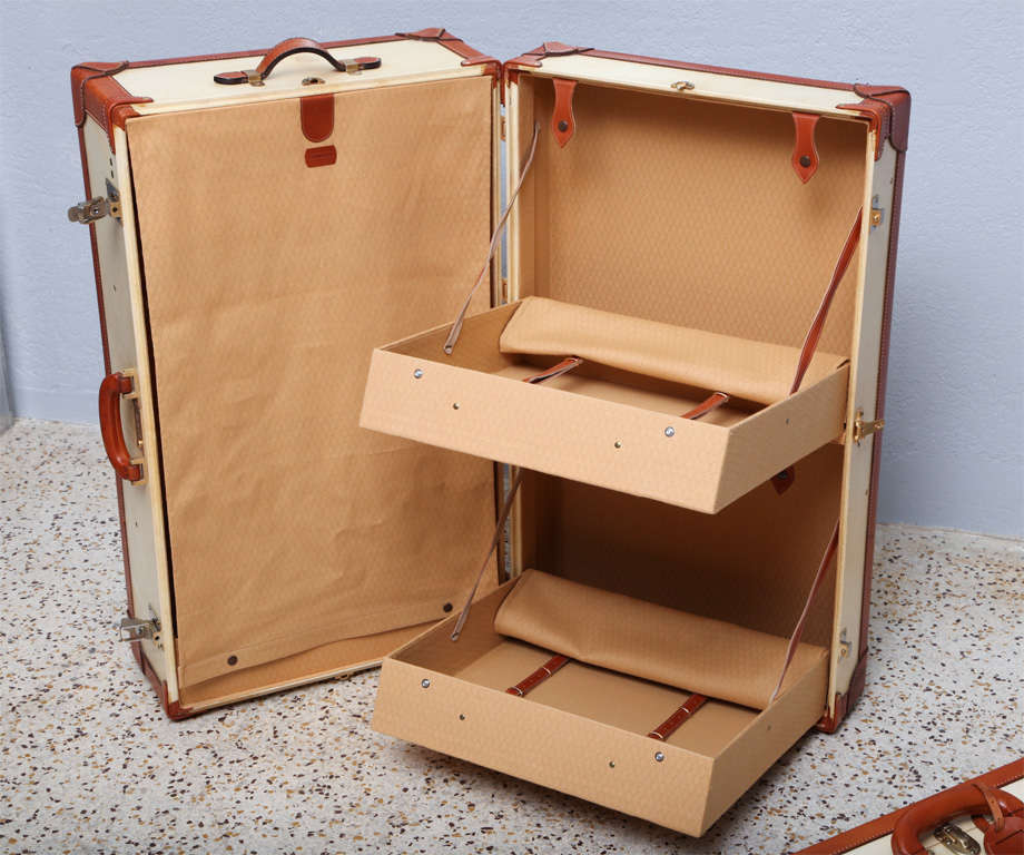 Vintage Vellum Trunk and Suitcase by T. Anthony, NY For Sale at 1stDibs ...