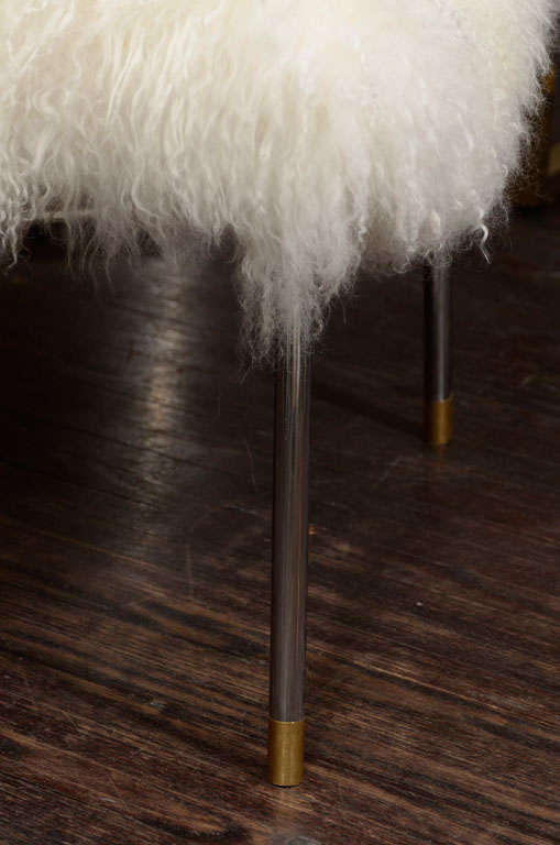 Custom Mongolian Fur Chair For Sale at 1stDibs | mongolian lamb chair ...