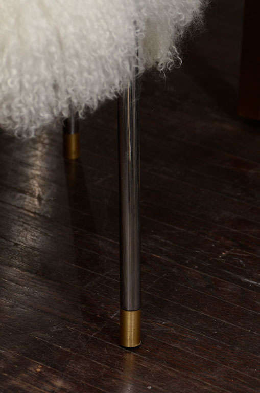 Custom Mongolian Fur Chair For Sale at 1stDibs | mongolian lamb chair ...