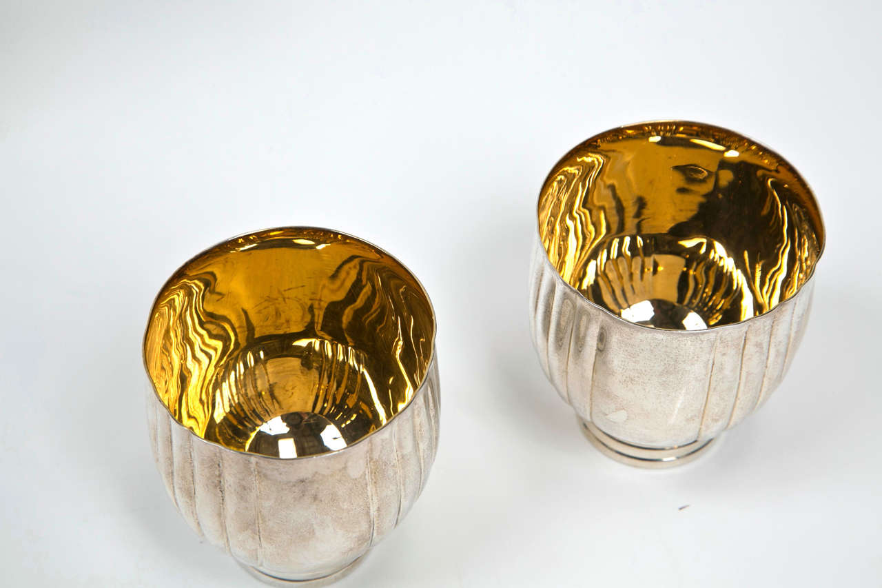 Bvlgari Sterling Silver Water Pitcher and Two Cup Set at 1stDibs ...