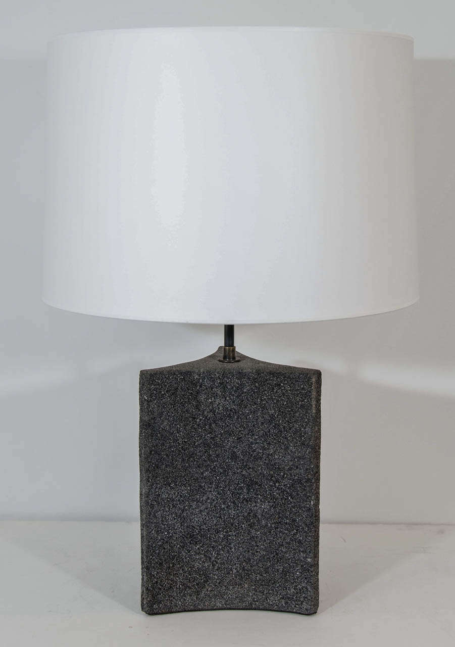 Near Pair of Composition Stone Lamps at 1stDibs