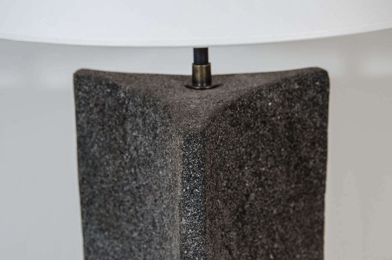 Near Pair of Composition Stone Lamps at 1stDibs