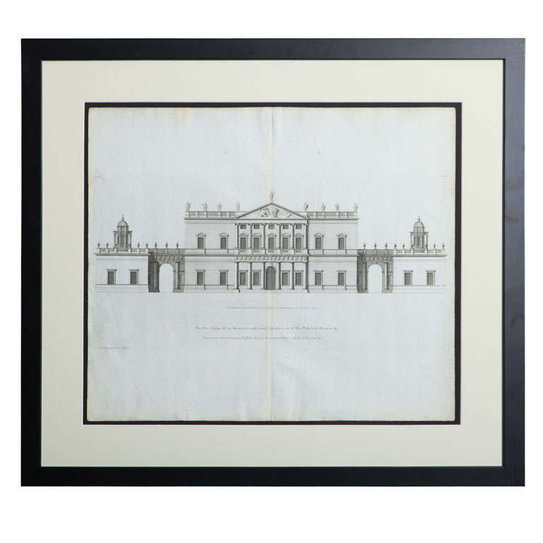 architectural Engraving by Colen Campbell For Sale at 1stDibs