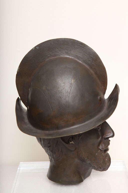 Bronze Conquistador Head Sculpture of Balboa at 1stDibs