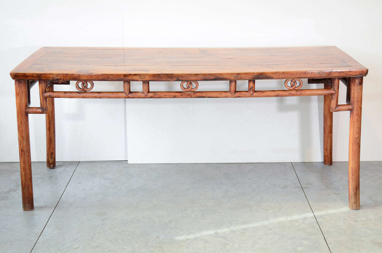 19th Century Chinese Painting Table In Cypress Wood For Sale at 1stDibs