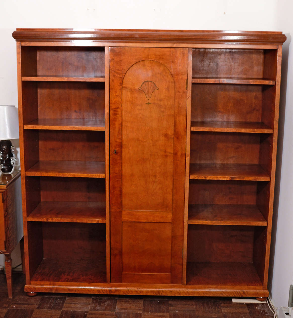Neoclassical Mahogany, Birch and Ash Biedermeier Bookcase at 1stDibs