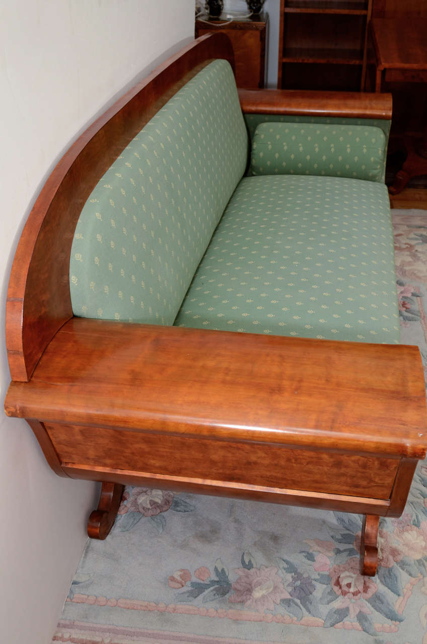 Mahogany, Golden Birch and Ash Adorned, Classic Biedermeier Settee at ...